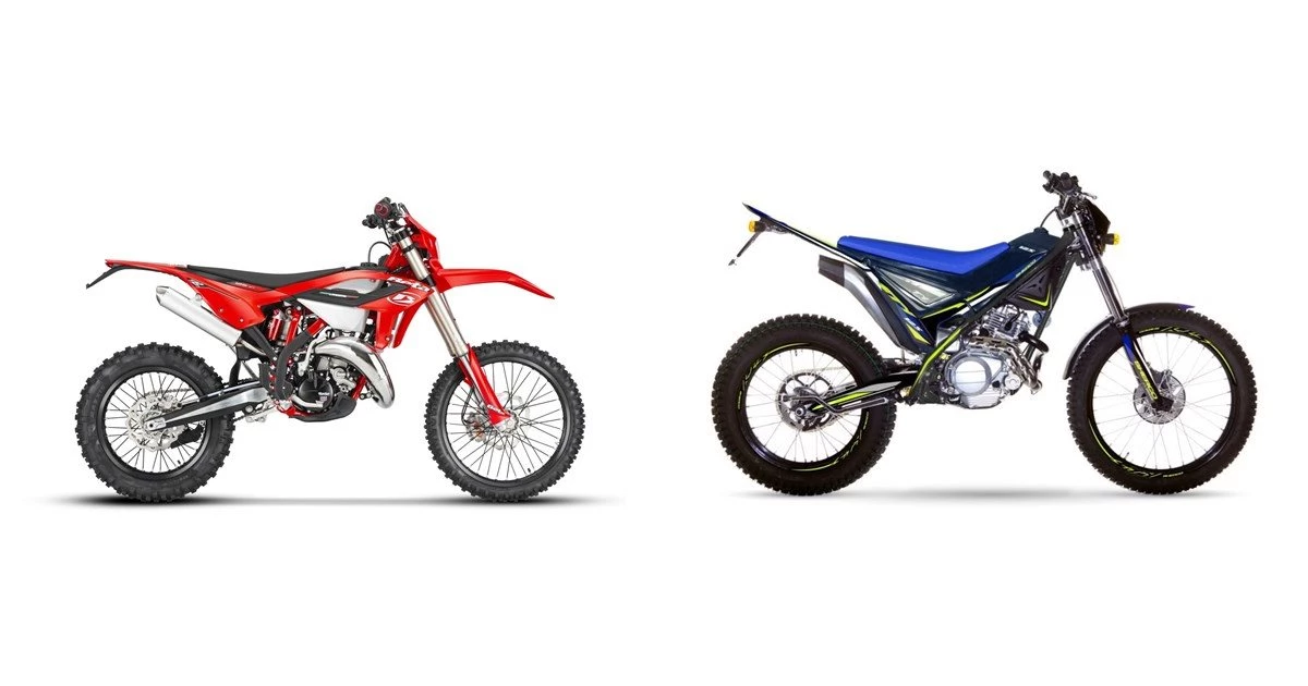 Motorrad Vergleich Beta RR 125 2T 2023 vs. Sherco 125 TY Long Ride 2023
