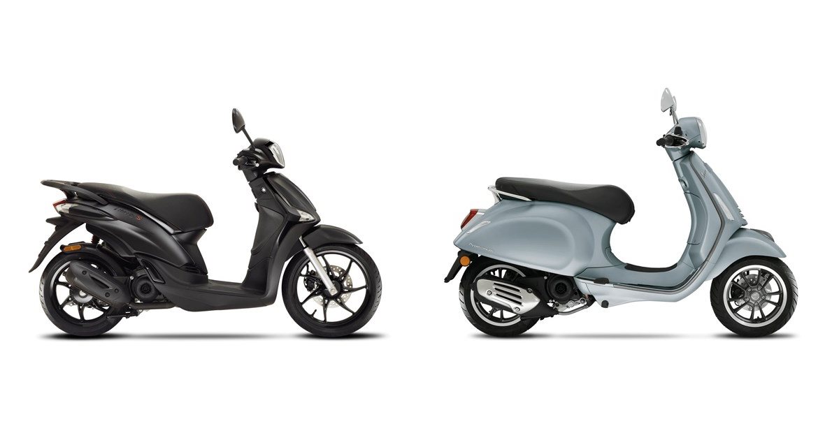 Motorrad Vergleich Piaggio Liberty 50 S 2022 vs. Vespa Primavera 50 S 2022