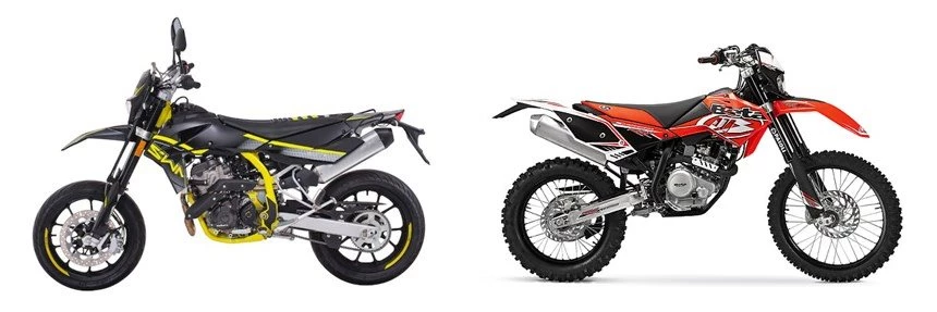 Motorrad Vergleich SWM SM 125 R 2022 vs. Beta RR Enduro 4T 125 LC 2011