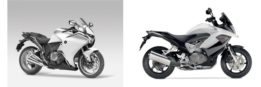 Motorrad Vergleich Honda VFR 1200 F 2010 vs. Honda VFR800X Crossrunner 2012
