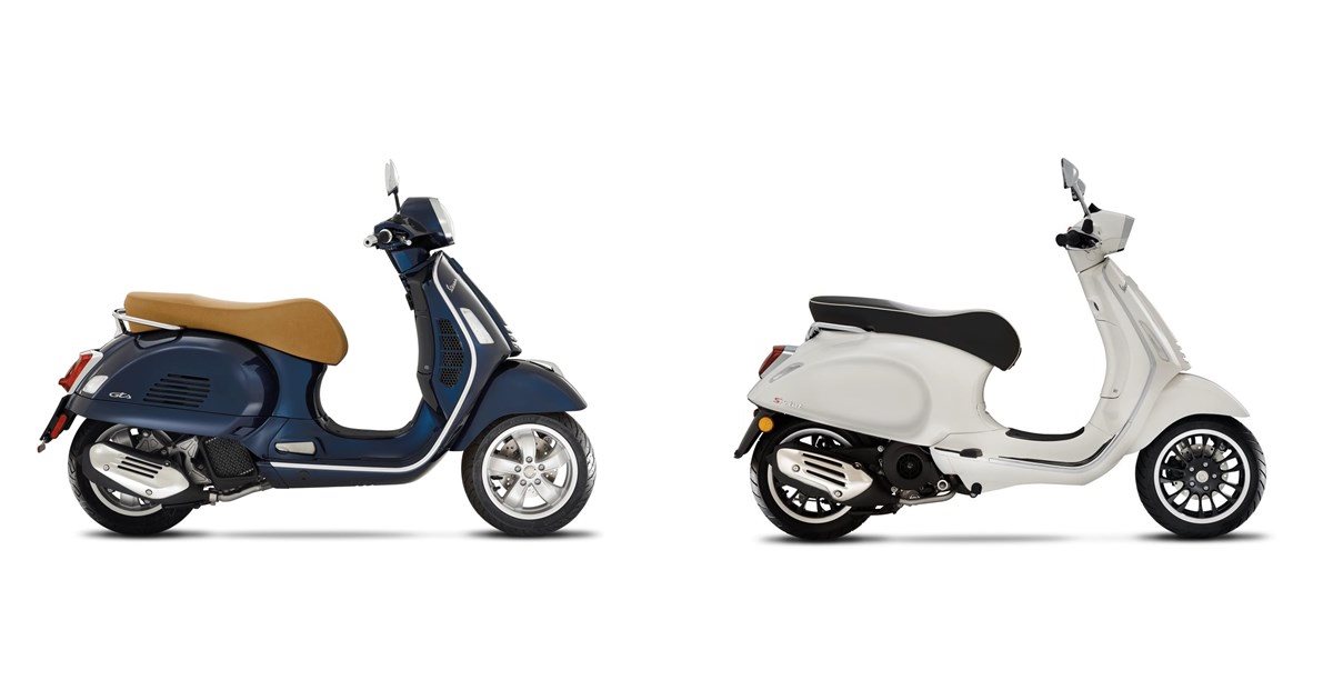 Motorrad Vergleich Vespa GTS 125 2022 vs. Vespa Sprint 125 2023