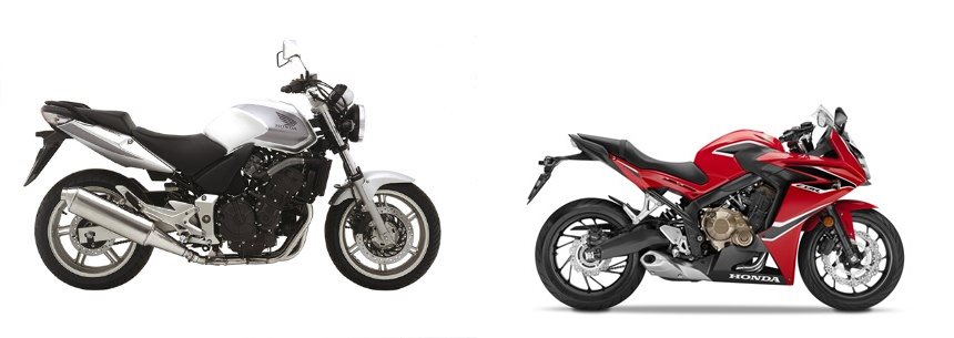 Motorrad Vergleich Honda CBF 600 2007 vs. Honda CBR 650F 2018