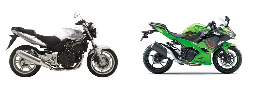 Motorrad Vergleich Honda CBF 600 2007 vs. Kawasaki Ninja 400 2023