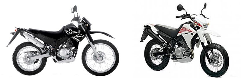 Motorrad Vergleich Yamaha XT 125 R 2006 vs. Yamaha XT 125 X 2011