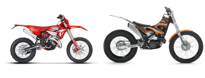 Motorrad Vergleich Beta RR 125 2T 2022 vs. Scorpa SR 125-2T Long Ride 2010