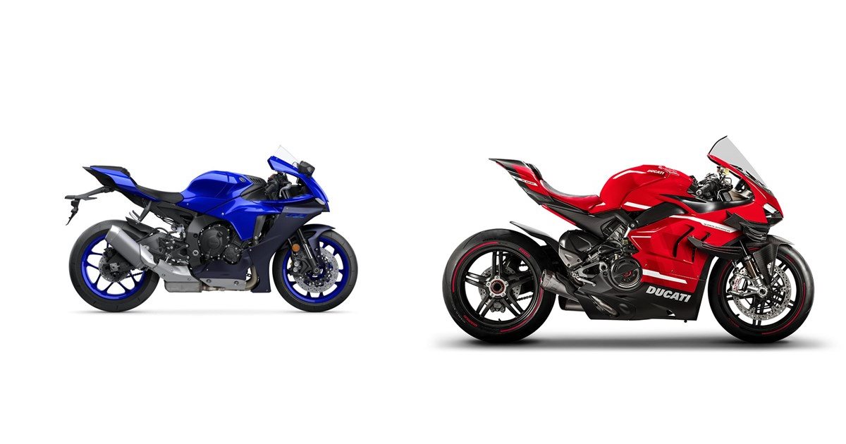 Motorrad Vergleich Yamaha R1 2023 vs. Ducati Panigale V4 Superleggera 2023