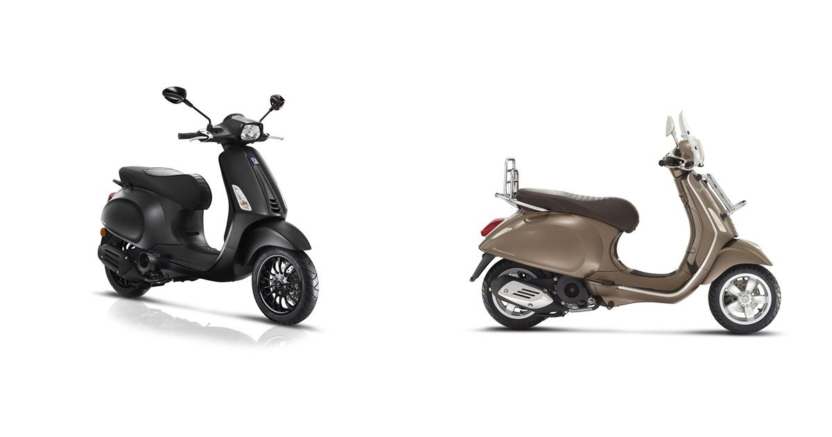 Motorrad Vergleich Vespa Sprint 125 iGet Notte 2019 vs. Vespa Primavera 125 i.e. 3V Touring 2018