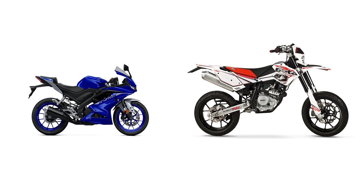 Motorrad Vergleich Yamaha R125 2021 vs. Beta RR Motard 125 4T LC 2015
