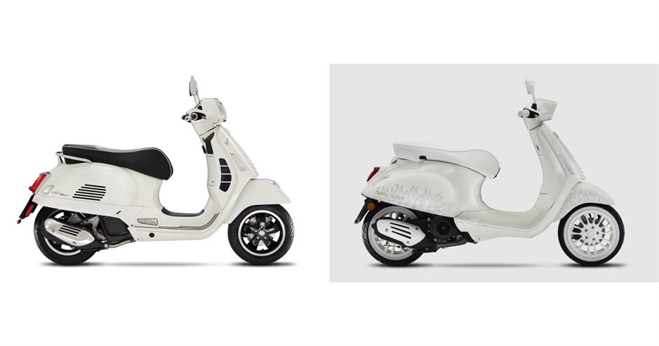 Motorrad Vergleich Vespa GTS 125 Super iGET 2021 vs. Vespa Sprint Justin Bieber X Vespa 125 2023