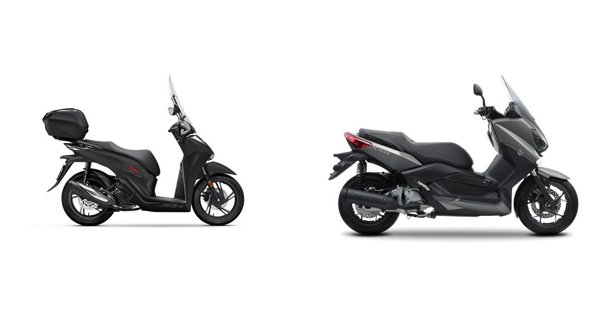 Motorrad Vergleich Honda SH150i 2022 vs. Yamaha X-Max 250 2016