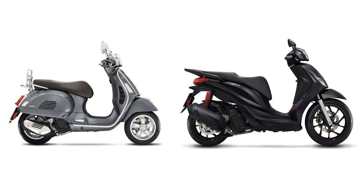 Motorrad Vergleich Vespa GTS 125 Touring 2022 vs. Piaggio Medley 125 S 2022