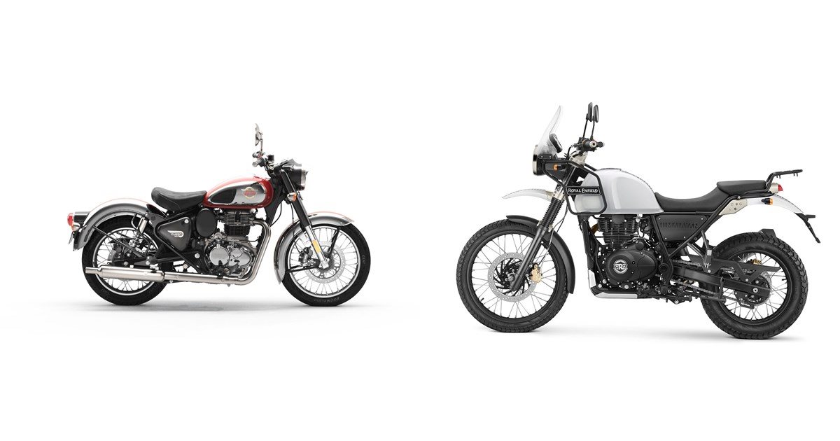 Motorrad Vergleich Royal Enfield Classic 350 2022 vs. Royal Enfield ...