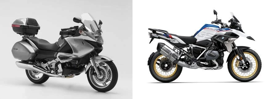 Motorrad Vergleich Honda NT700V Deauville 2012 vs. BMW R 1250 GS 2019