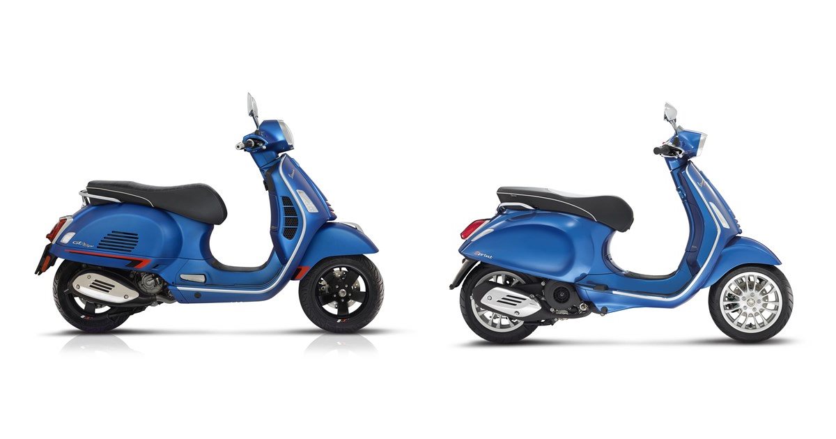 Motorrad Vergleich Vespa GTS 125 Supersport iGET 2021 vs. Vespa Sprint 125 i.e. 3V 2014