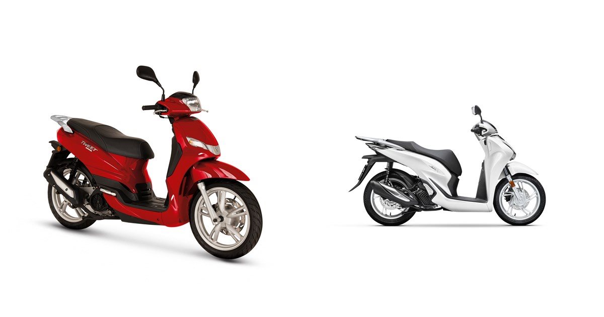 Comparaison des motos Peugeot Tweet 125 Active 2021 VS. Honda SH125i 2021