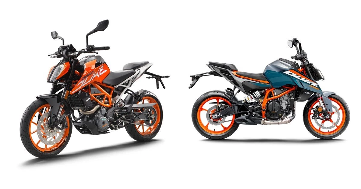 Motorrad Vergleich KTM 390 Duke 2017 vs. KTM 390 Duke 2024