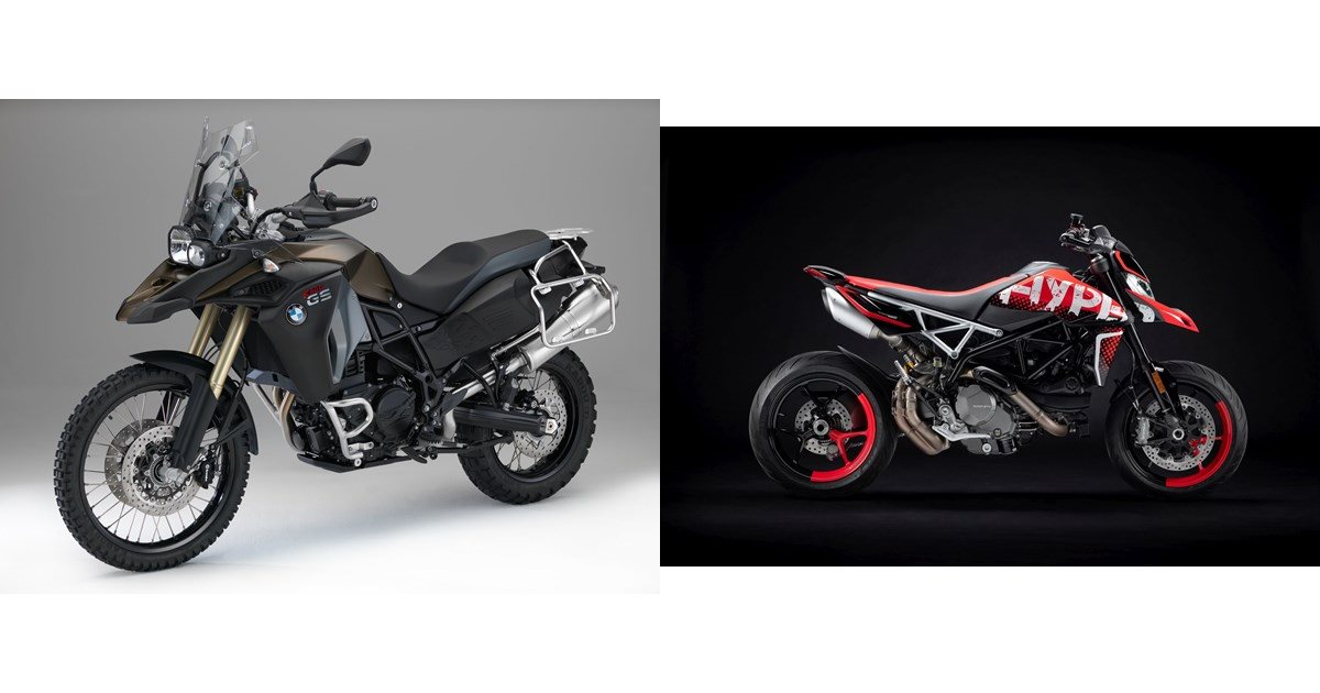 Motorrad Vergleich BMW F 800 GS 2015 vs. Ducati Hypermotard 950 RVE 2021