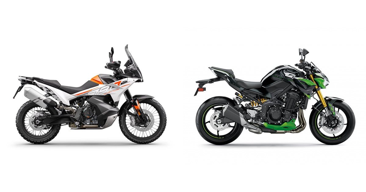 Motorrad Vergleich KTM 790 Adventure 2023 vs. Kawasaki Z900 SE 2023