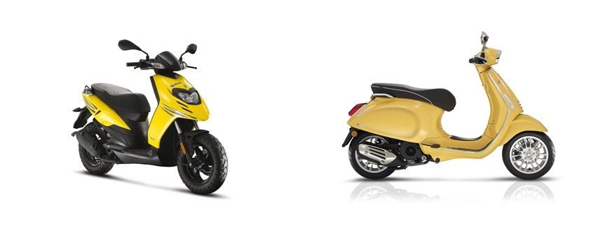 Motorrad Vergleich Piaggio Typhoon Sport 50 2t 2012 Vs Vespa Sprint 50