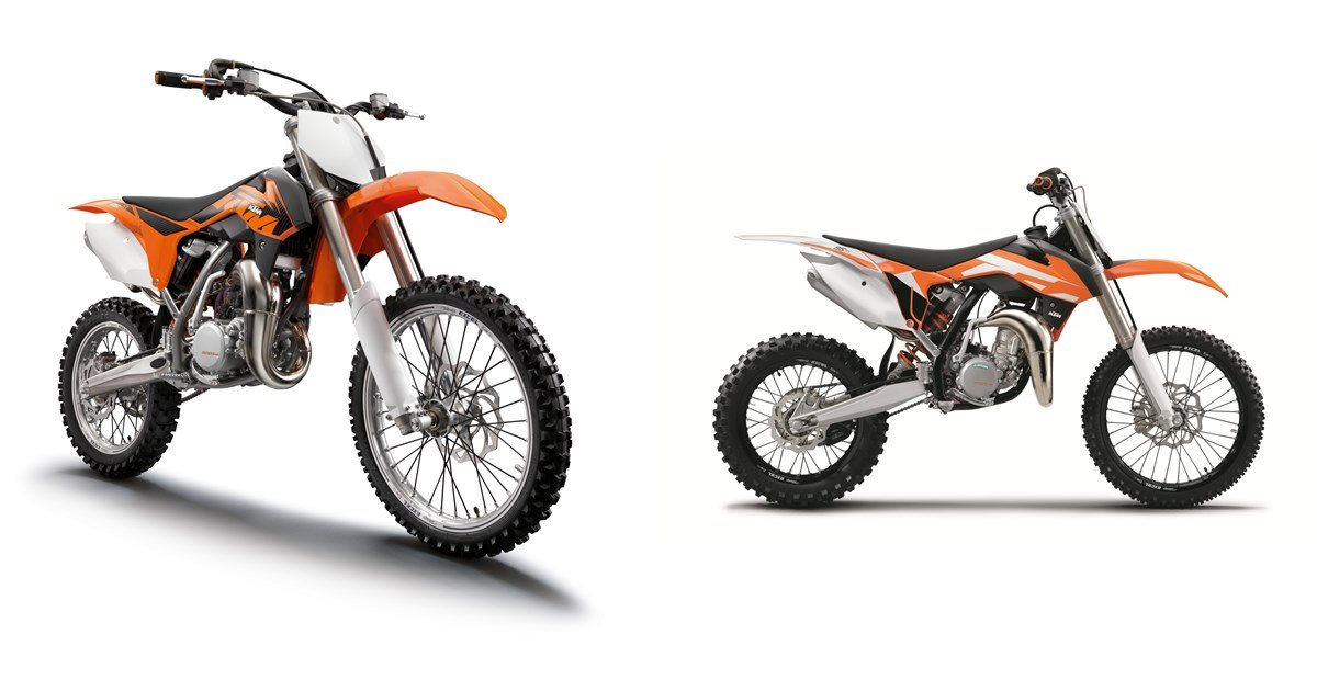 Motorrad Vergleich KTM 85 SX 19/16 2013 vs. KTM 85 SX 17/14 2016