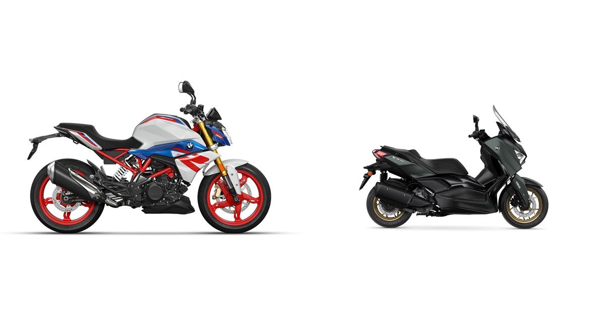 Motorrad Vergleich BMW G 310 R 2023 vs. Yamaha XMAX 300 Tech MAX 2023
