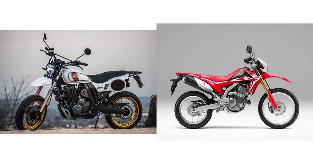 Motorrad Vergleich Mash X-Ride 650 2021 vs. Honda CRF250L 2017