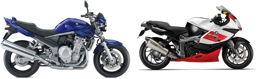 Motorrad Vergleich Suzuki Bandit 650 2007 vs. BMW K 1300 S 2013