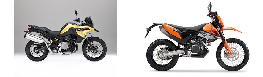 Motorrad Vergleich BMW F 750 GS 2018 vs. KTM 690 Enduro 2009