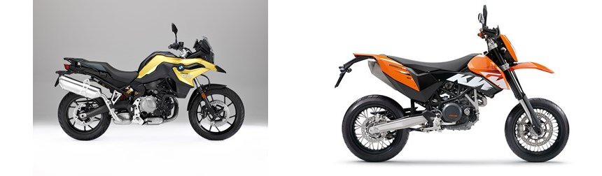 Motorrad Vergleich BMW F 750 GS 2018 vs. KTM 690 SMC 2009