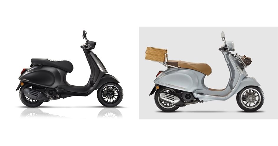 Motorrad Vergleich Vespa Sprint 125 iGet Notte 2020 vs. Vespa Primavera 125 Pic Nic 2023