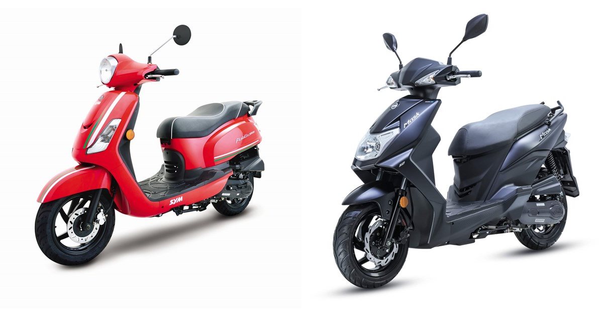 Motorrad Vergleich Sym Fiddle II 50 2014 vs. Sym Mask 50 2023