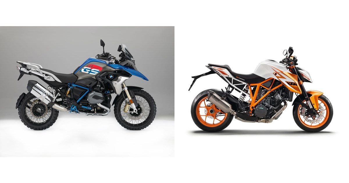 Motorrad Vergleich BMW R 1200 GS 2017 vs. KTM 1290 Super Duke R 2016