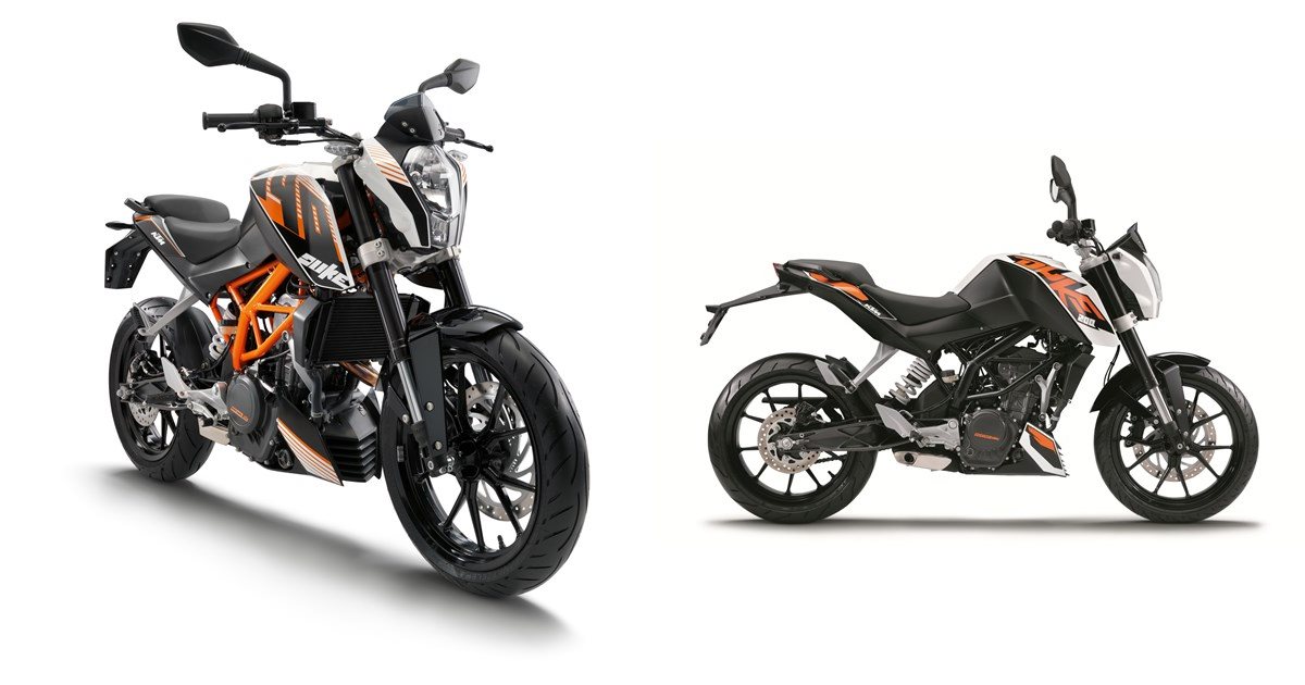 Motorrad Vergleich KTM 390 Duke 2013 vs. KTM 200 Duke 2017