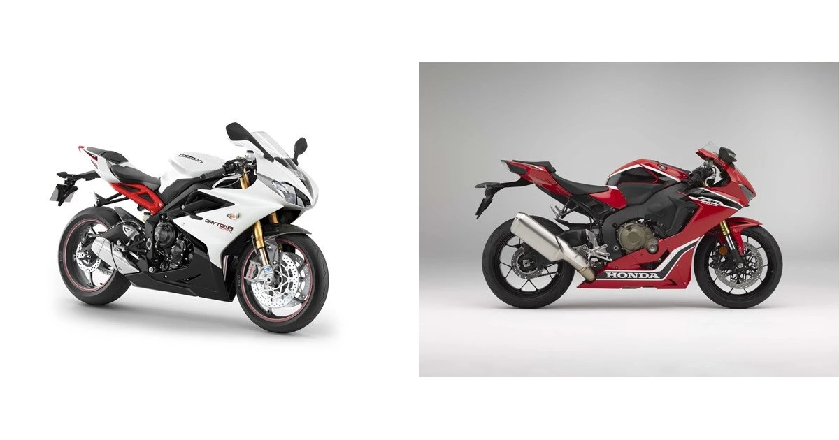 Motorrad Vergleich Triumph Daytona 675 R 2013 vs. Honda CBR1000RR ...