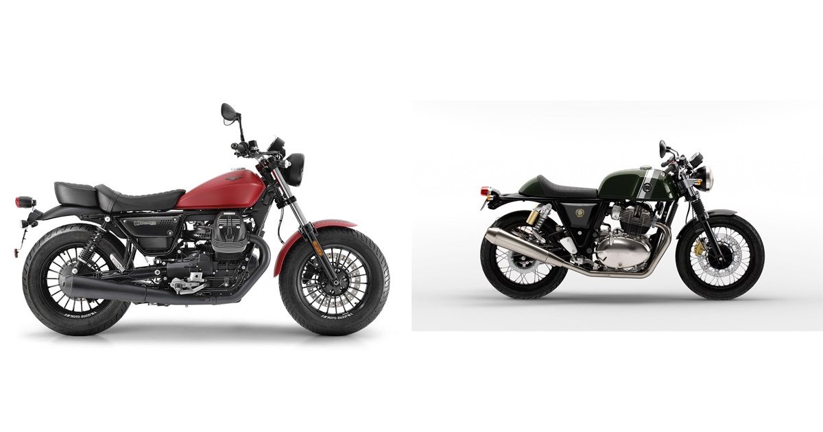 Motorrad Vergleich Moto Guzzi V9 Bobber 2020 vs. Royal Enfield ...
