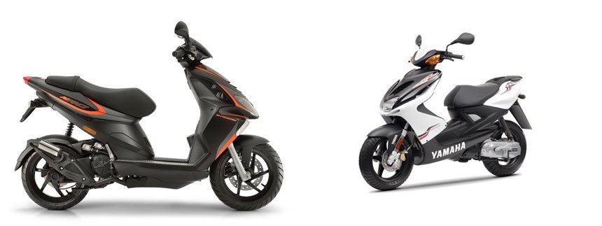 Motorrad Vergleich Piaggio Nrg Power 50 Dd 2t 2020 Vs Yamaha Aerox R 2011