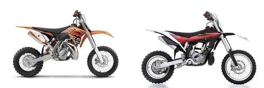 Motorrad Vergleich KTM 65 SX 2014 vs. Husqvarna CR 65 2013