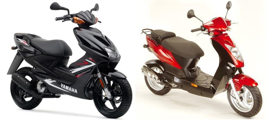 Motorrad Vergleich Yamaha Aerox R 2009 Vs Kymco Agility 50 S 2009
