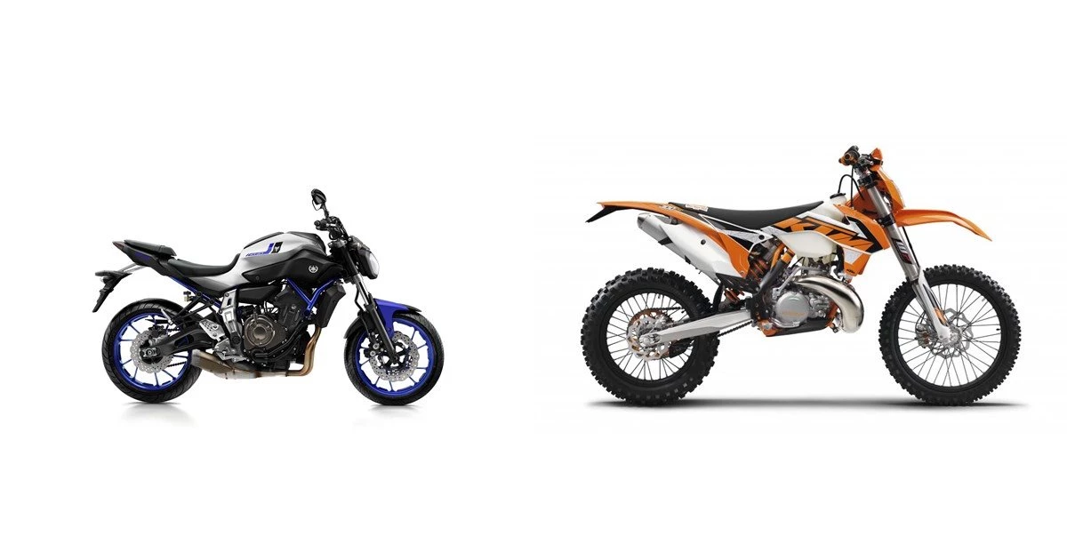 Yamaha MT-07 2016 vs KTM 300 EXC 2016