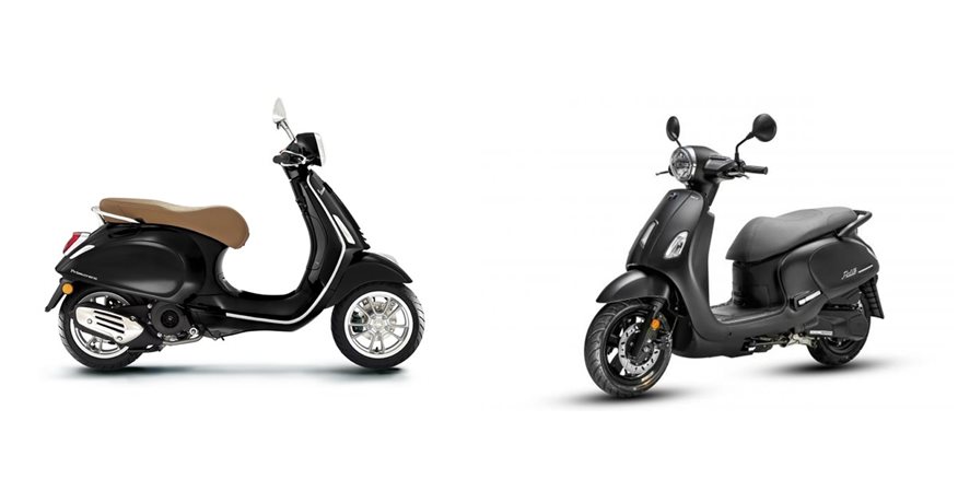 Motorrad Vergleich Vespa Primavera 125 iGet 2019 vs. Sym Fiddle 125 E5 2021