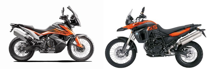 KTM 790 Adventure 2020 vs BMW F 800 GS 2011