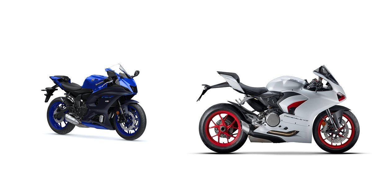Motorrad Vergleich Yamaha R7 2022 vs. Ducati Panigale V2 2023