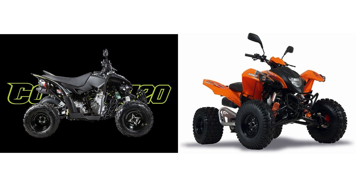 Motorrad Vergleich Aeon Cobra 420 SX 2020 vs. Adly Hurricane 500 2014