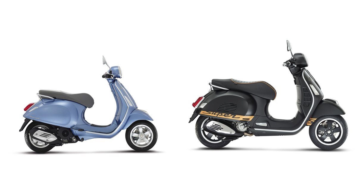 Motorrad Vergleich Vespa Primavera 125 i.e. 3V 2014 vs. Vespa GTS 125 i.e. Super Sport 2014