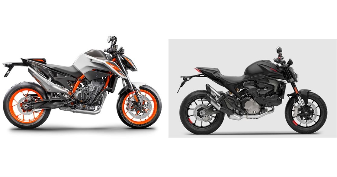 KTM 890 Duke R 2020 vs Ducati Monster 2023