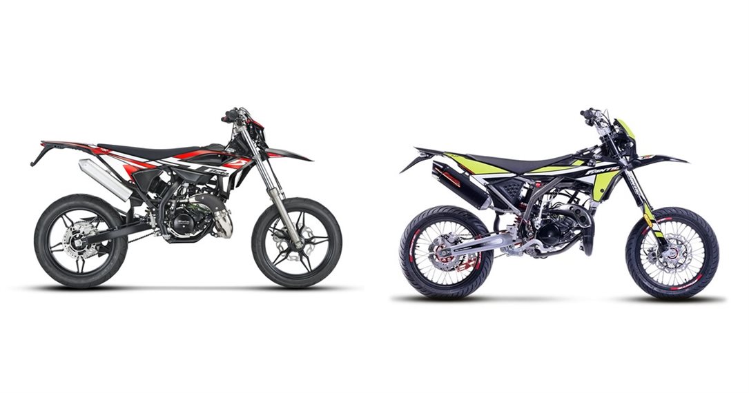 Motorrad Vergleich Beta RR 50 Motard 2023 vs. Fantic XM 50 Performance 2022