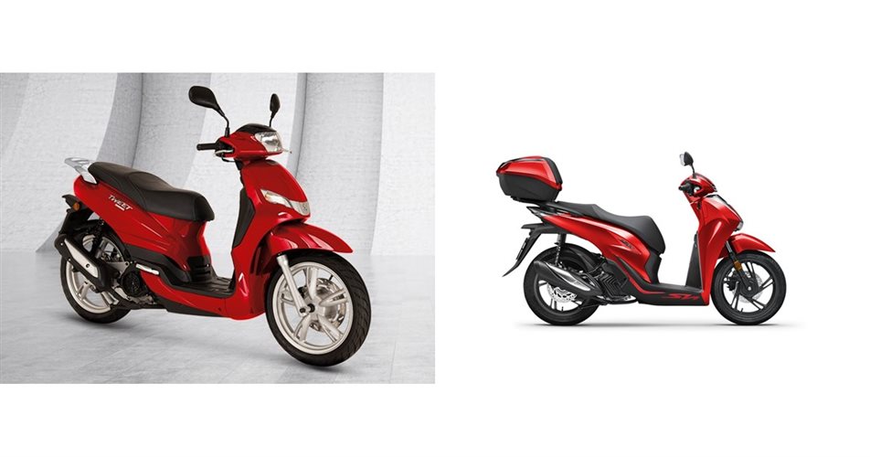 Motorrad Vergleich Peugeot Tweet 125 Active 2022 Vs Honda Sh150i 2023
