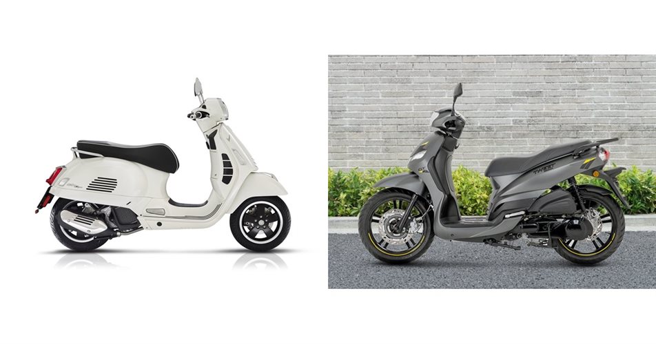 Motorrad Vergleich Vespa GTS 125 ie Super 2020 vs. Peugeot Tweet 125 GT 2022