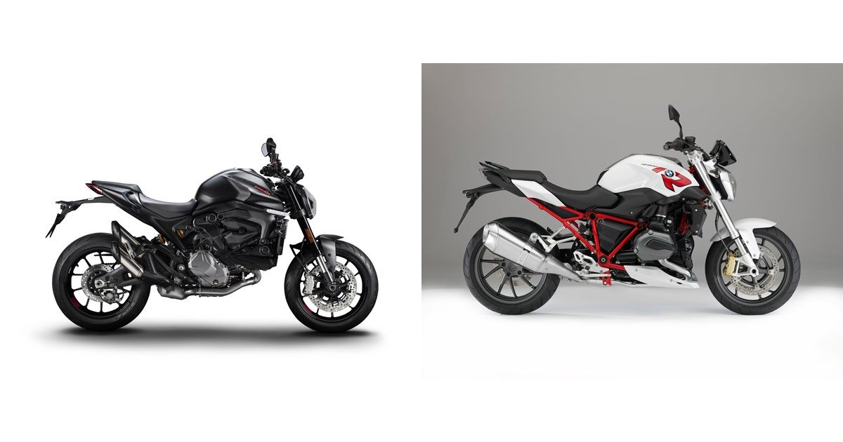 Motorrad Vergleich Ducati Monster 2021 vs. BMW R 1200 R 2015