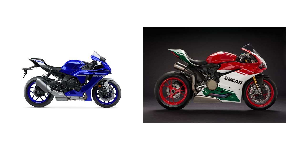 Motorrad Vergleich Yamaha R1 2021 vs. Ducati 1299 Panigale R Final ...